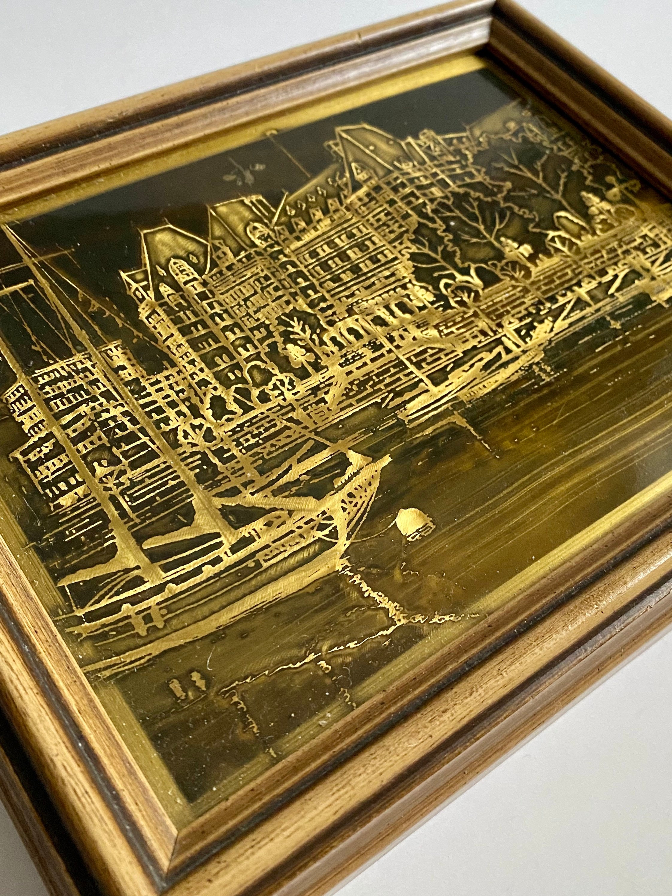 Vintage Copper Acid Etching Artwork, Priddats Studio Our Native Land ...