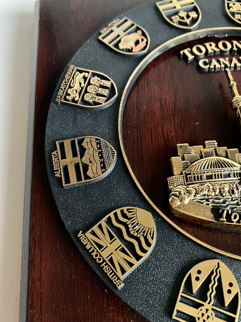 Vintage Canadian Provinces Coat of Arms Plaque Toronto Canada - Etsy