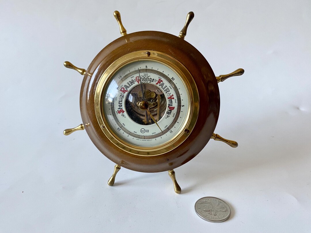Marine Cased Barometer, Helm Shaped Barometer, Western Germany ...