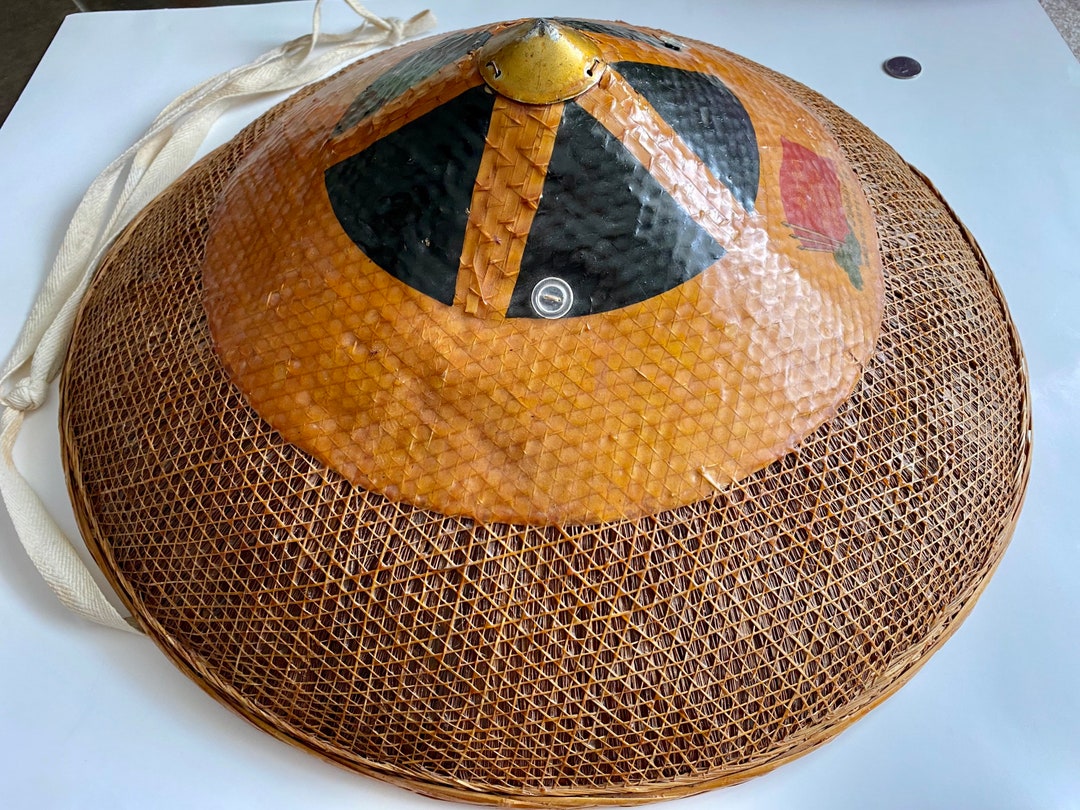 Vintage Chinese Rice Hat Asian Sun Hat Asian Conical Hat - Etsy