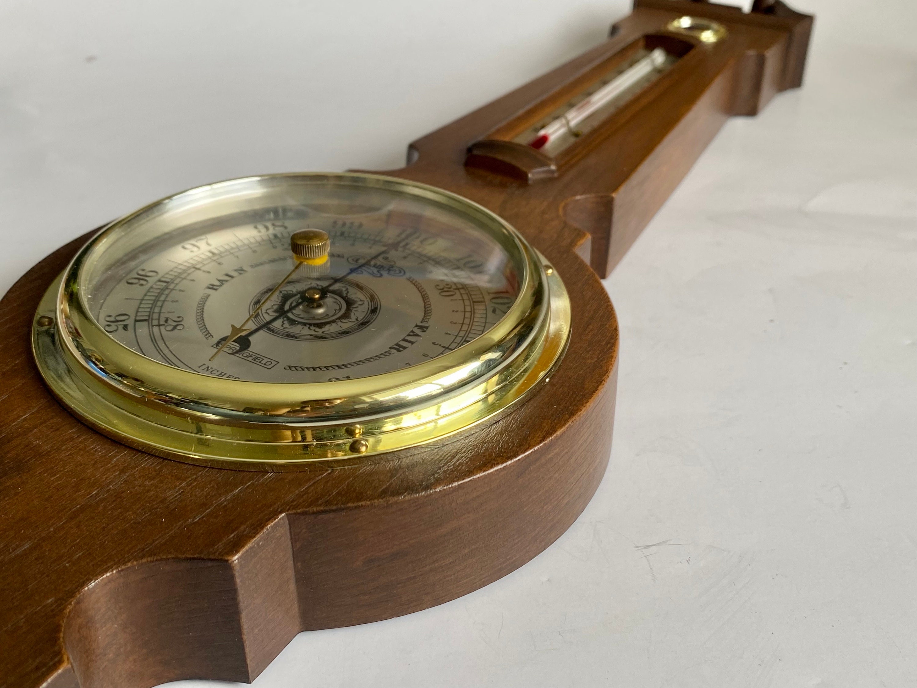 Vintage Weather Station Made in USA, Springfield Nautical Barometer on ...