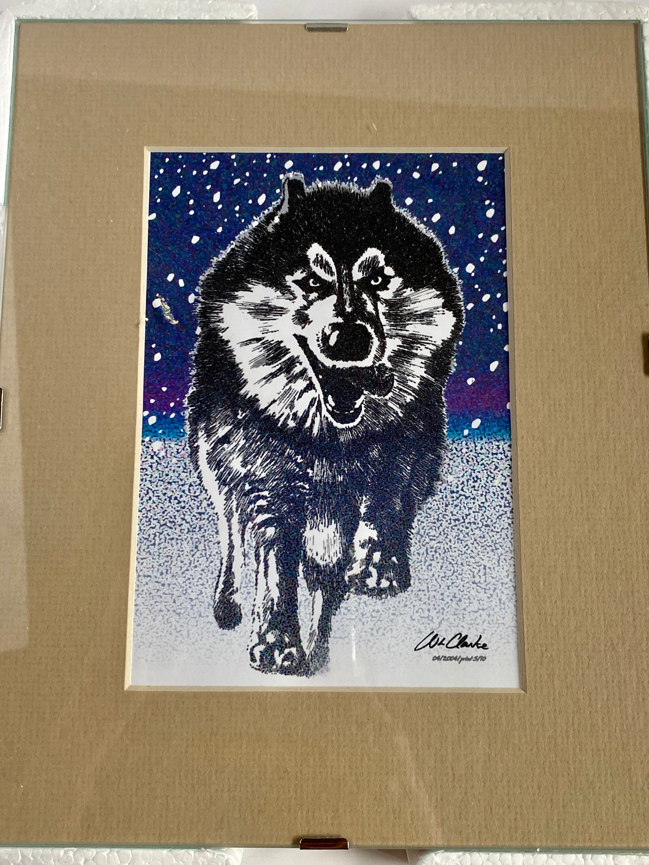 Vintage Wolf Print Wolf Lithograph Print Animal Art Print - Etsy