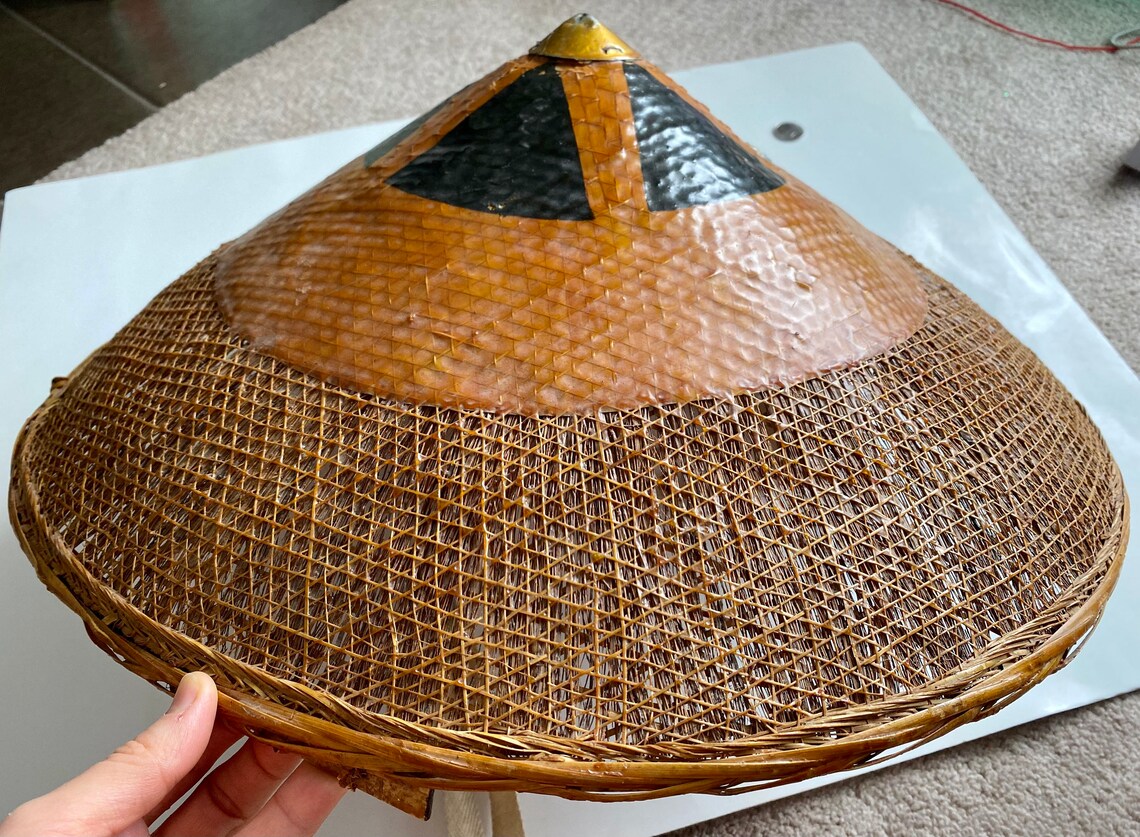 Vintage Chinese Rice Hat Asian Sun Hat Asian Conical Hat - Etsy
