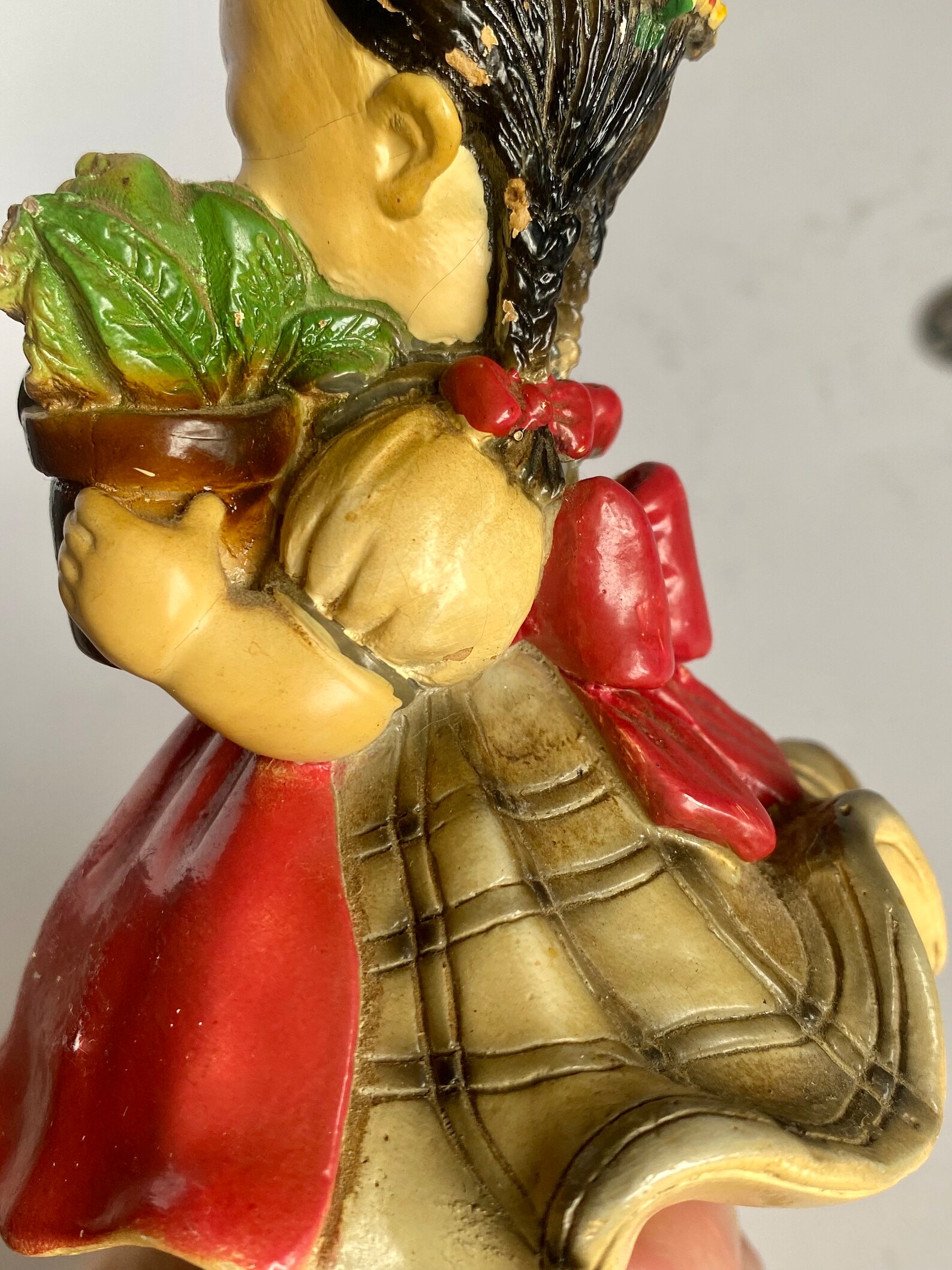 Vintage Chalkware Figurine, 1950s Chalkware Doll Sculpture, Grandmacore ...