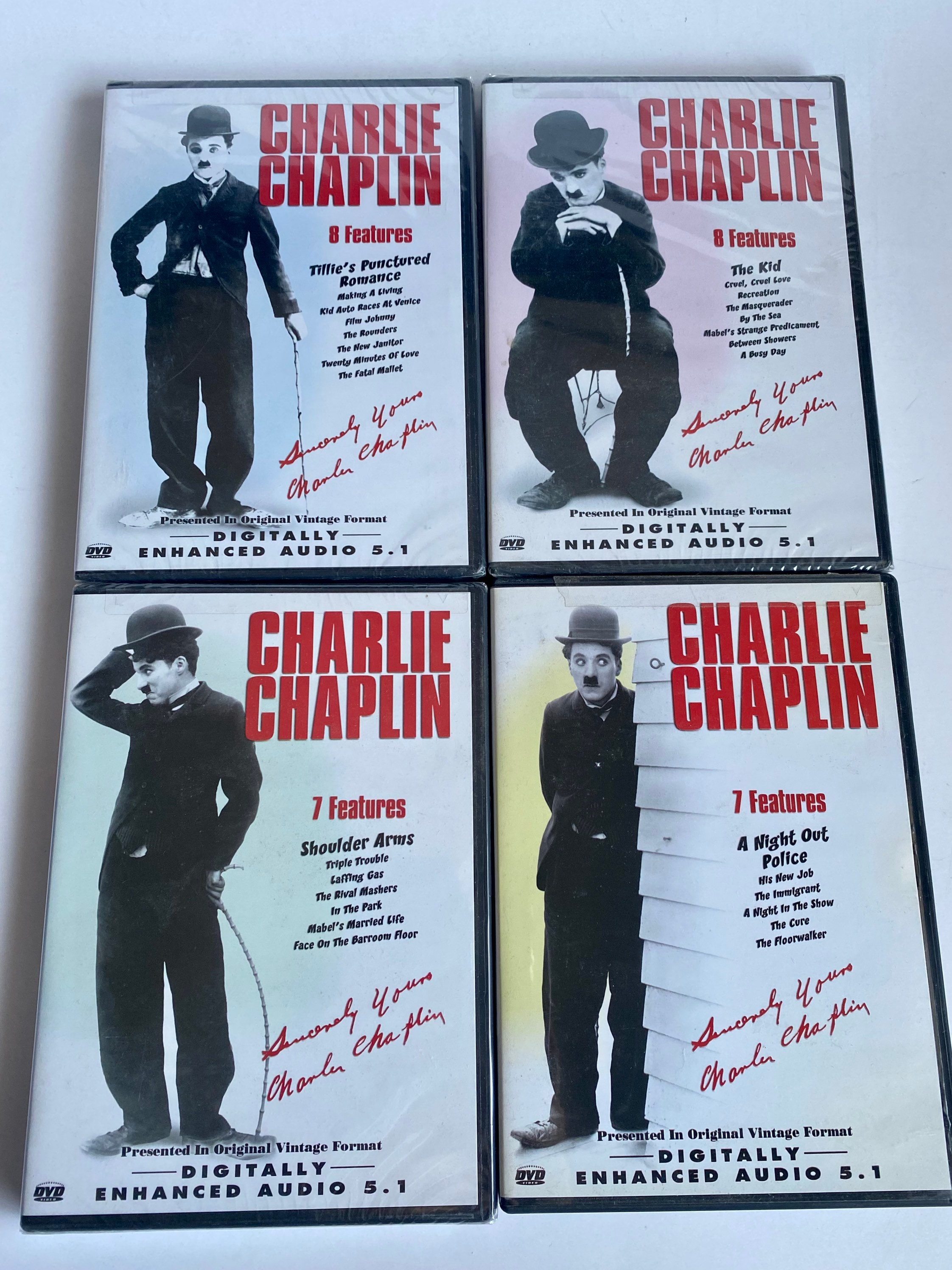 Charlie Chaplin 4 DVD Set Charlie Chaplin Feature Films DVD - Etsy