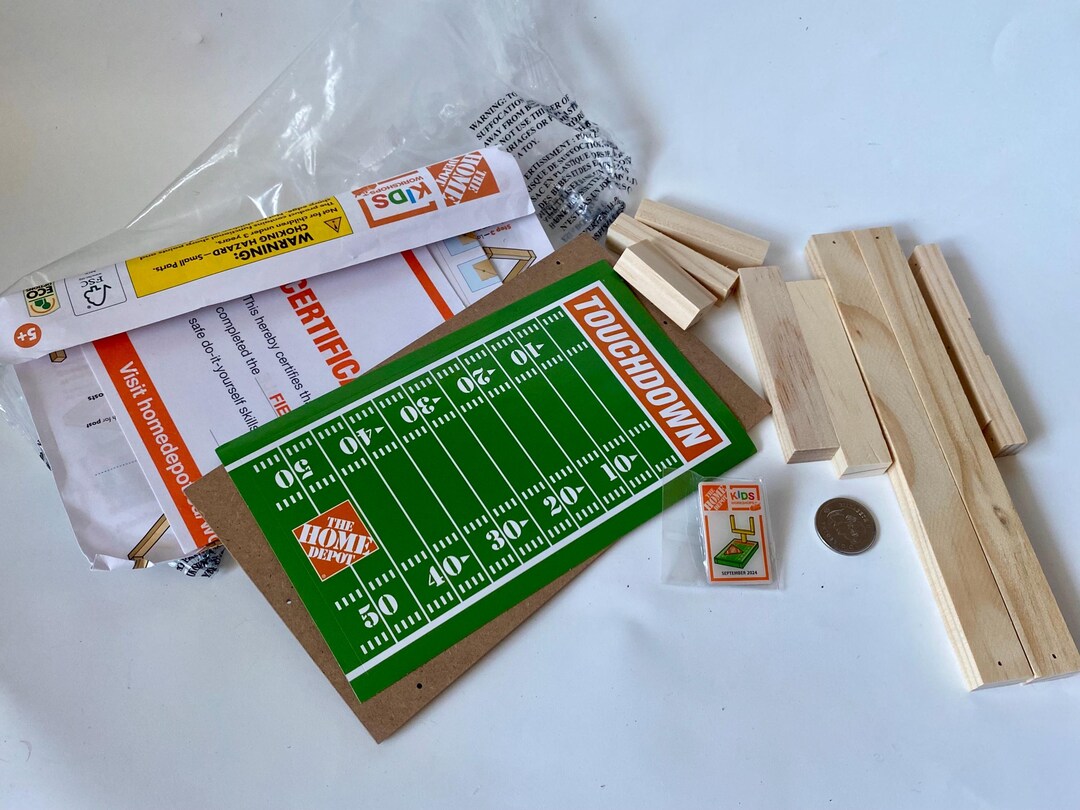 H Depot Kids Workshop Football Field Goal Game Project Kit Set DIY ...