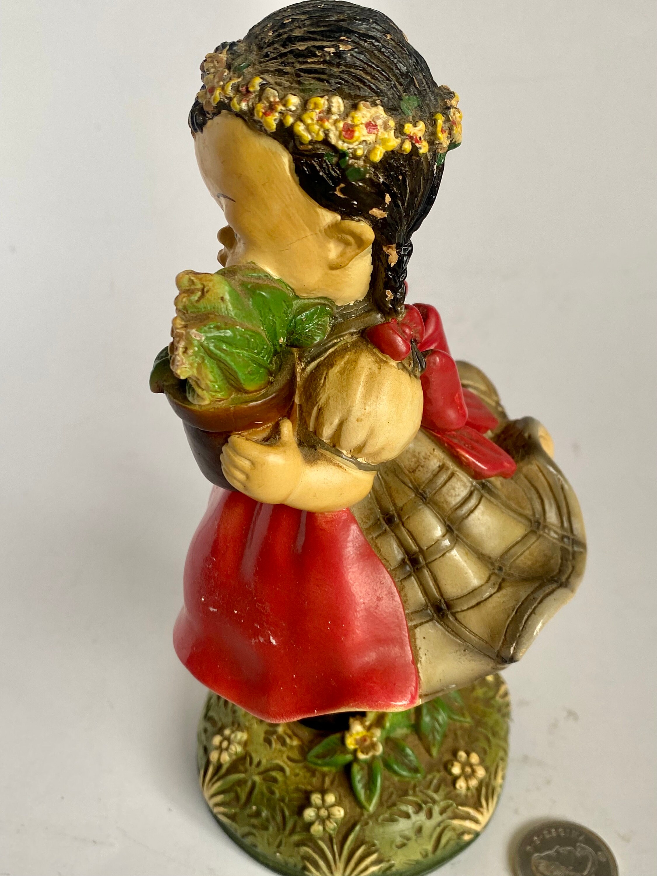 Vintage Chalkware Figurine, 1950s Chalkware Doll Sculpture, Grandmacore ...