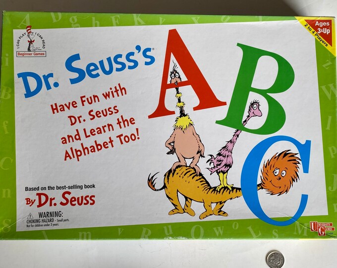 Dr Seuss ABC Board Game, Dr Seuss Family Board Game, Childrens ABC ...