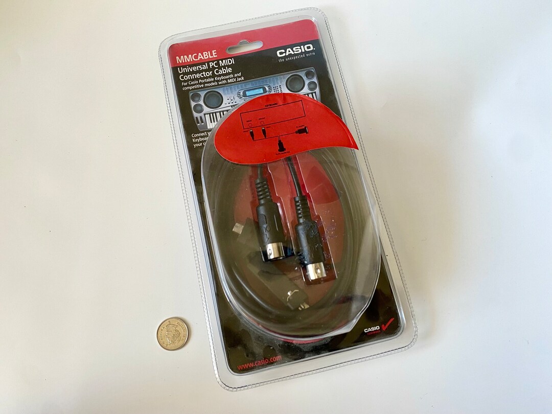 Brand New Casio MM Cable Universal PC MIDI Connector Cable for Portable ...