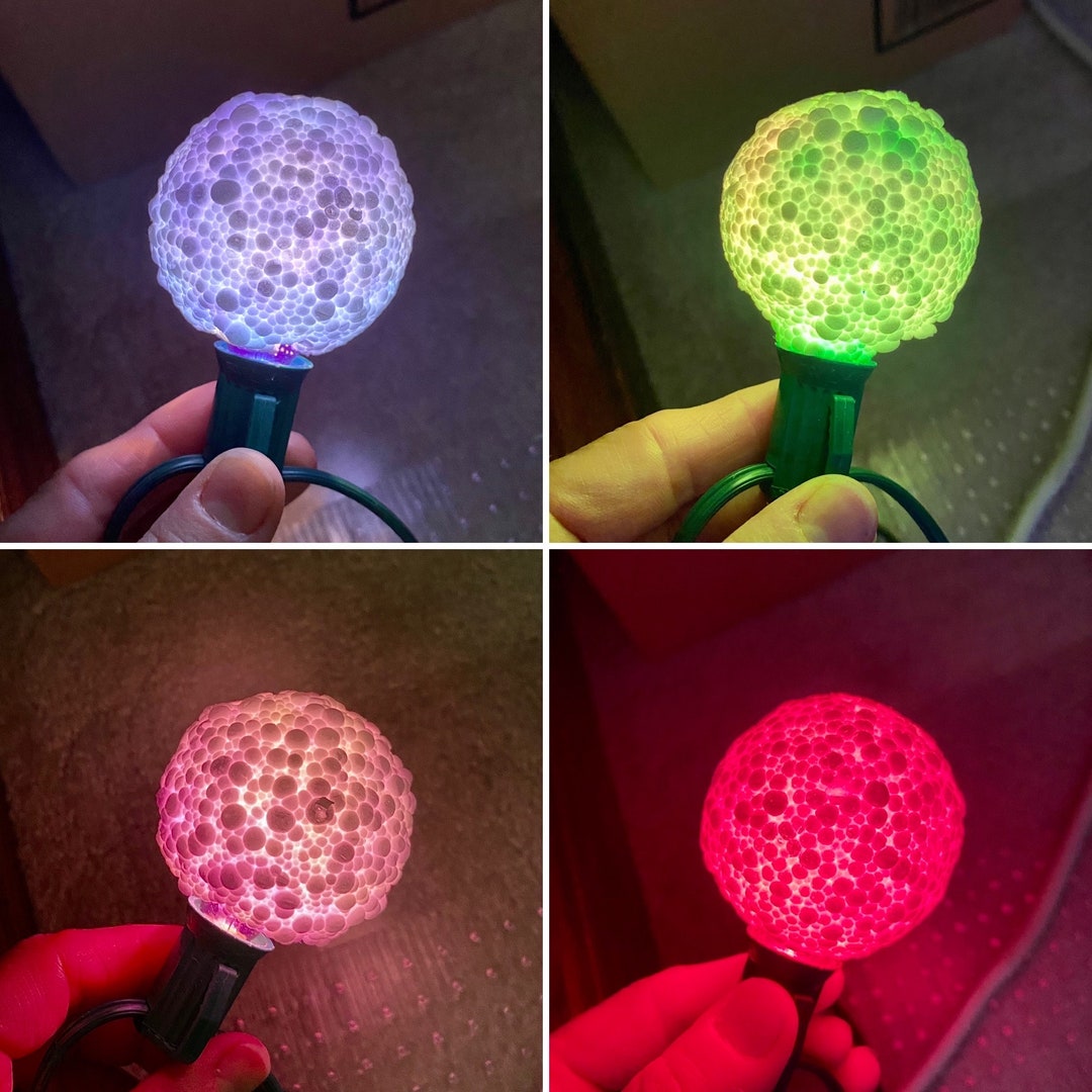 Vintage General Electric Snowball Lights SET OF 6, Collectible ...