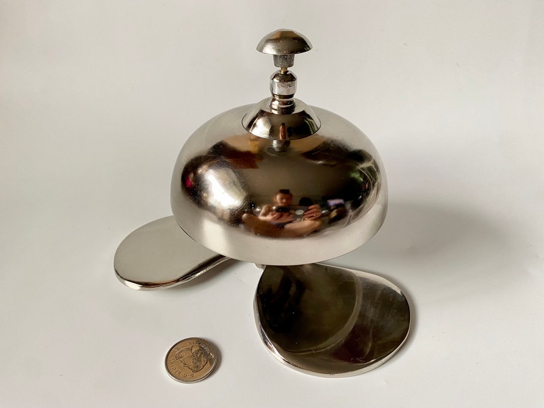 Vintage Brass Counter Bell, Propeller Shaped Desk Table Bell, Indian ...