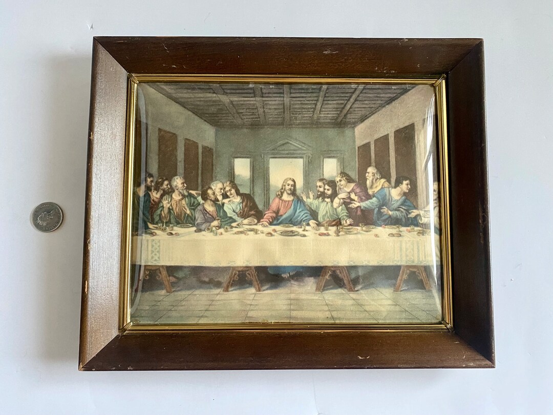 Vintage Last Supper Print, Cromo NB Milan Religious Print, Last Supper ...