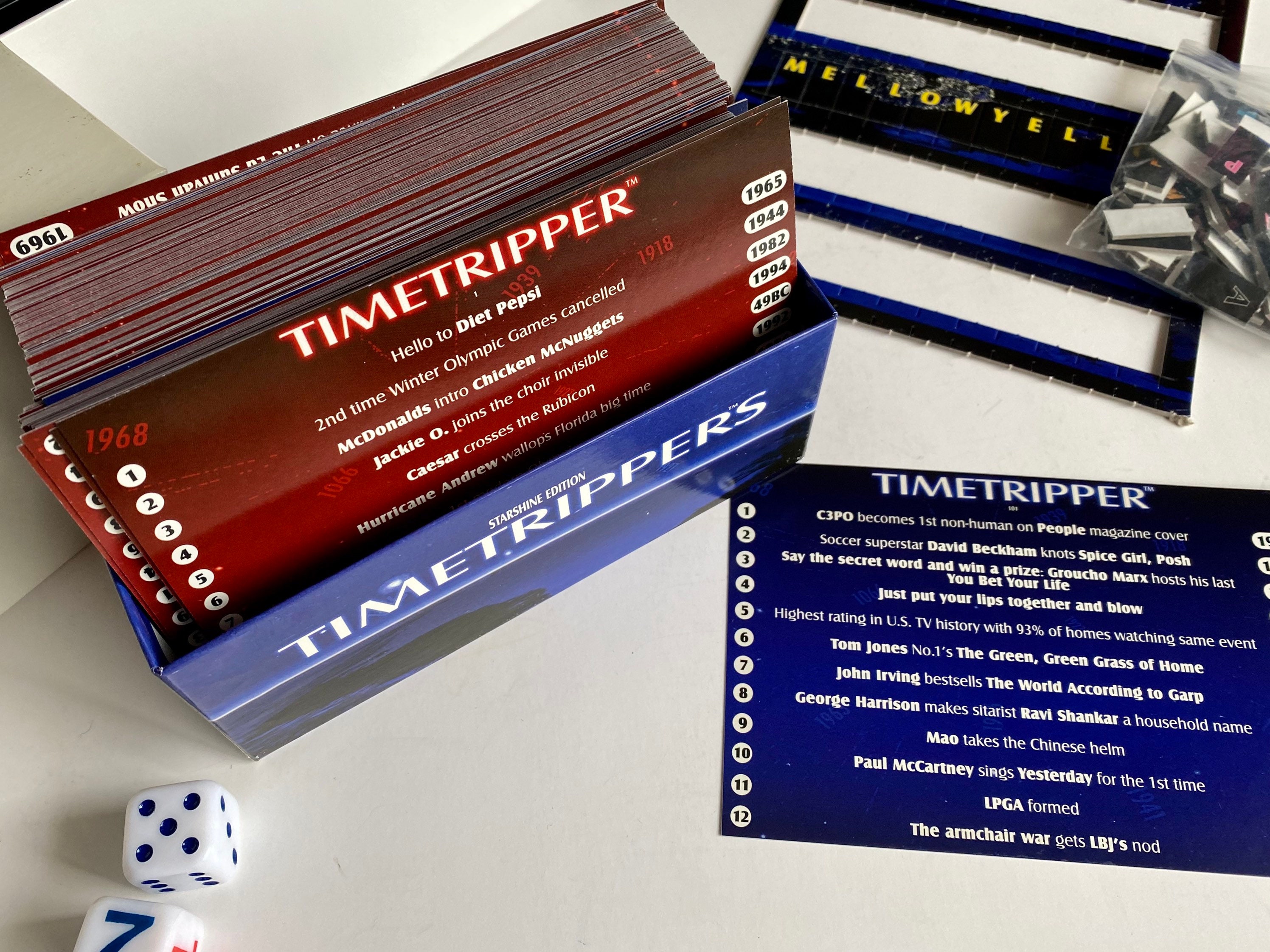 Vintage Timetripper Trivia Game, 20th Century Past Event Trivia, Pop ...