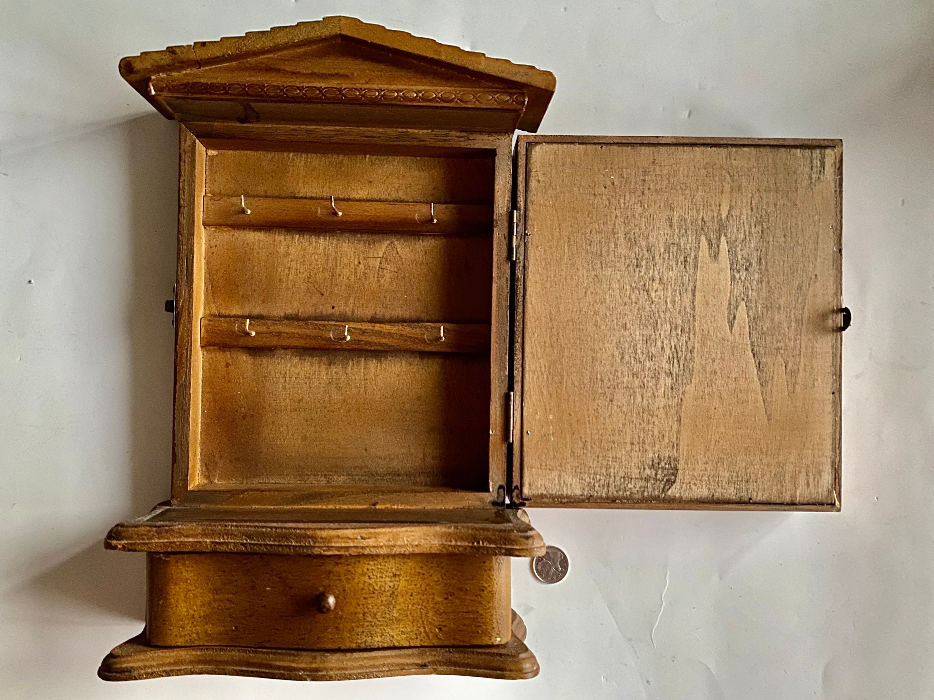 Wooden Hidden Key Cabinet Vintage Key Cabinet W/ Diorama - Etsy