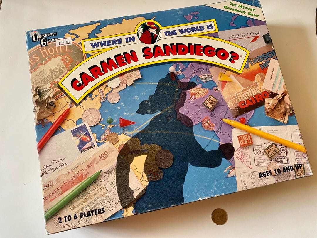 Vintage Carmen Sandiego Board Game, Where in the World is Carmen ...