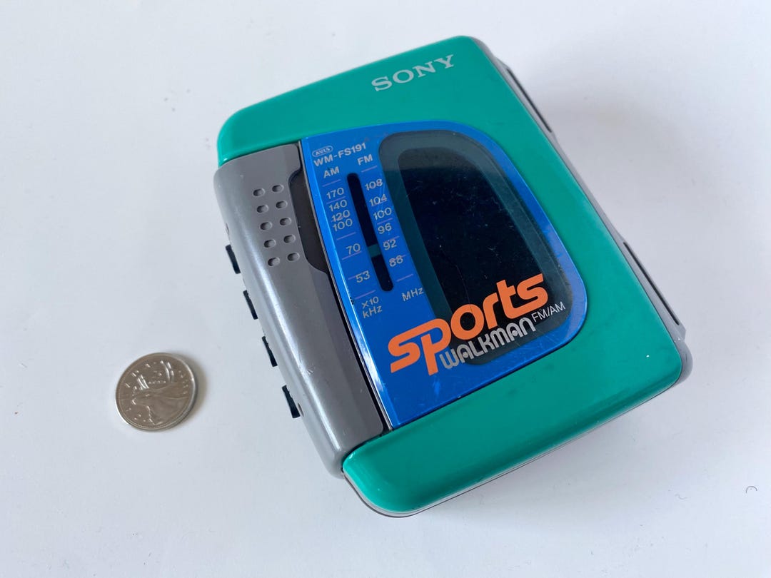 Vintage Sony Radio Cassette Player, Vintage Sports Teal Walkman Player ...