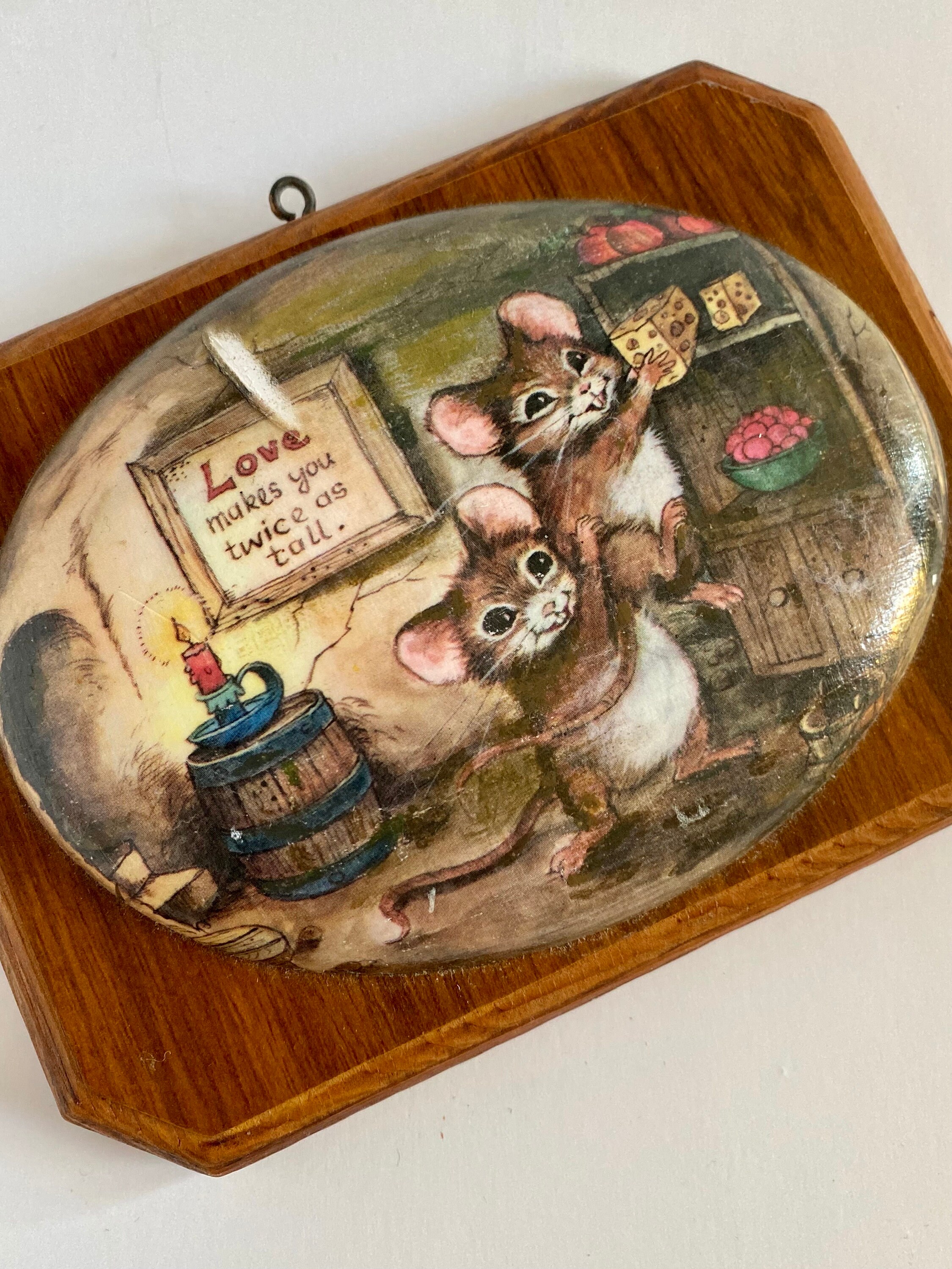 Vintage Mice Plaque Cottagecore Home Decor Love Makes You - Etsy