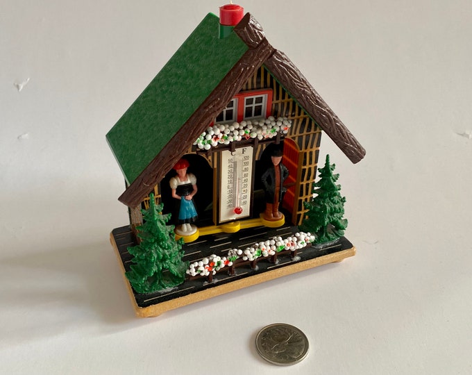 Vintage German Christmas Themed Black Forest Bavarian House Barometer ...