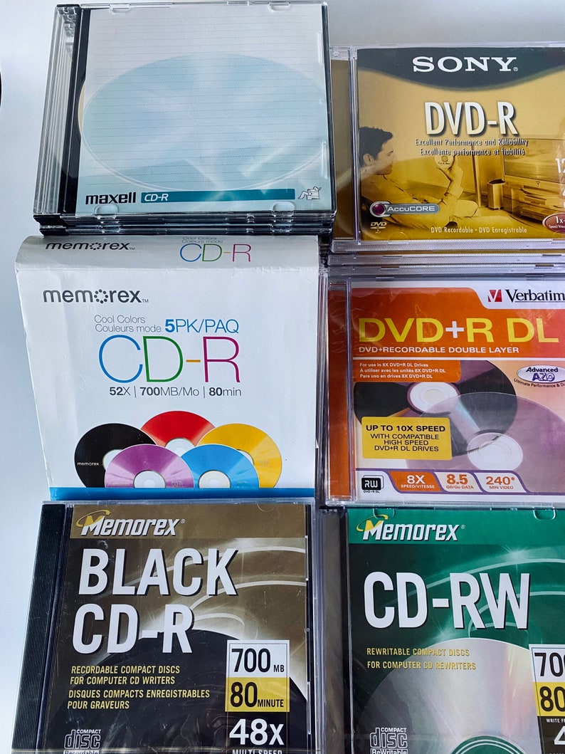 Blank CD Blank Compact Discs Dvd Recording Cd-r Cd-rw - Etsy