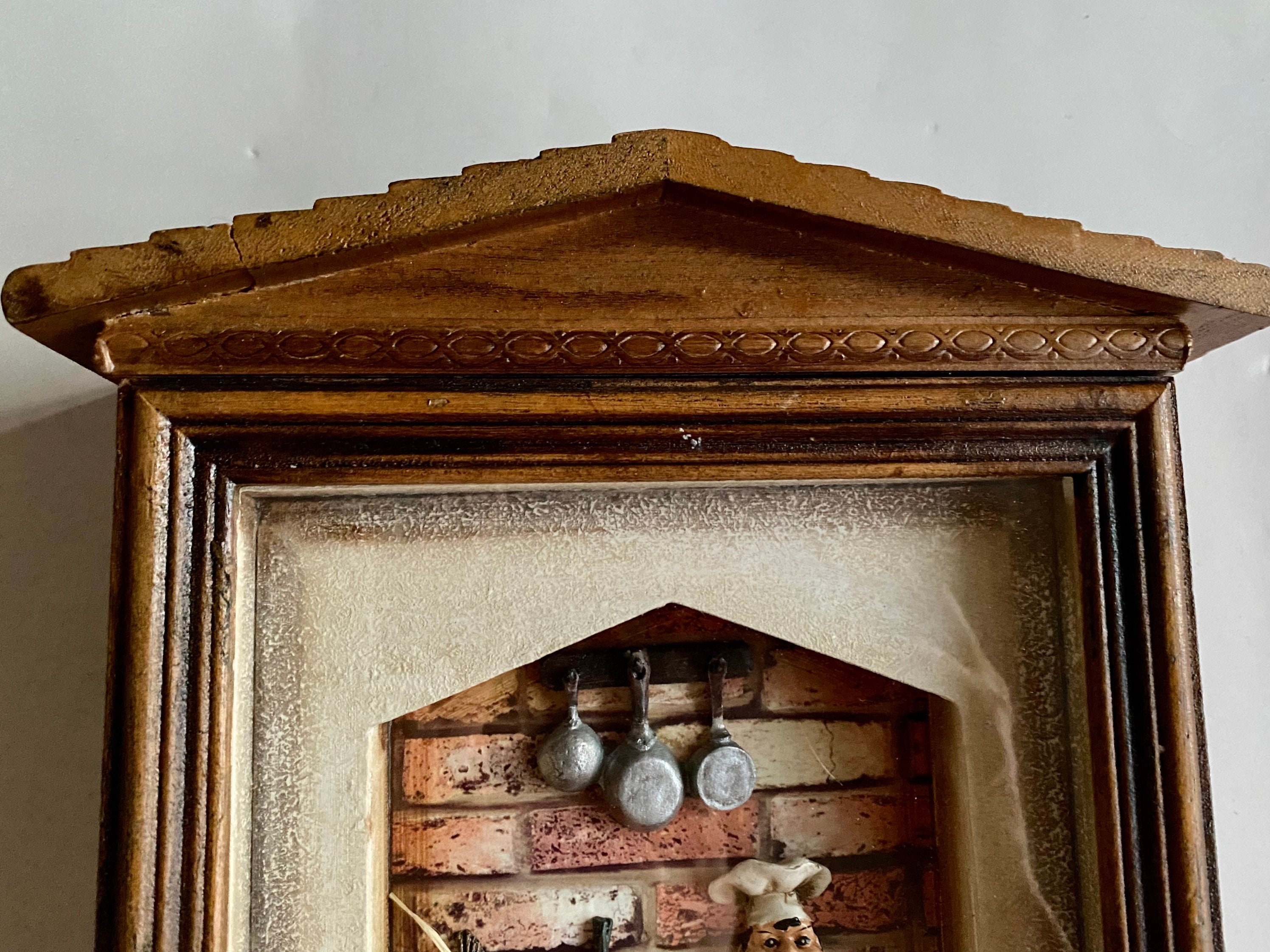 Wooden Hidden Key Cabinet Vintage Key Cabinet W/ Diorama - Etsy