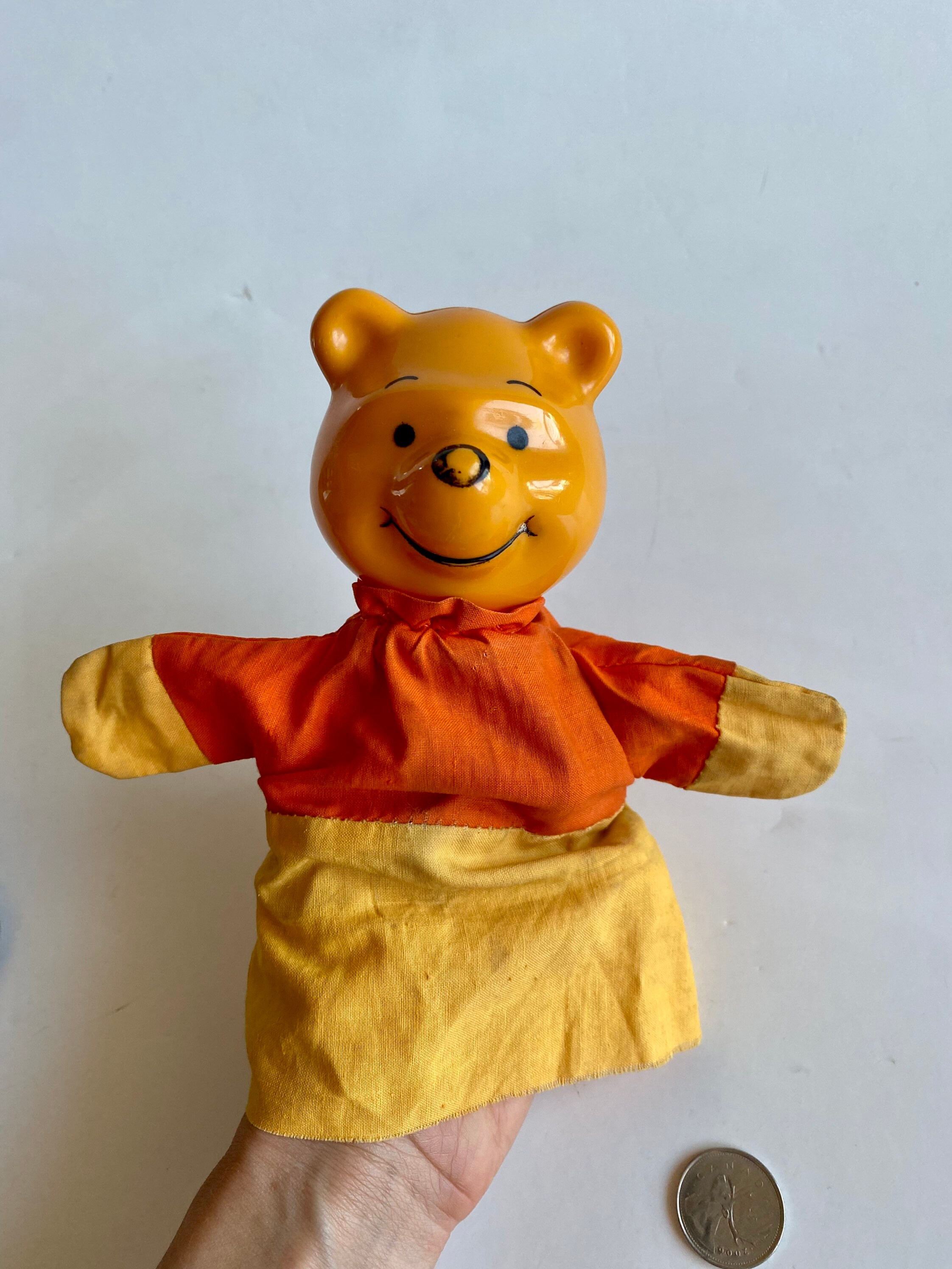 Pair of 2 Vintage Animated Flying Elephant and Bear Hand Puppets, 1960s ...