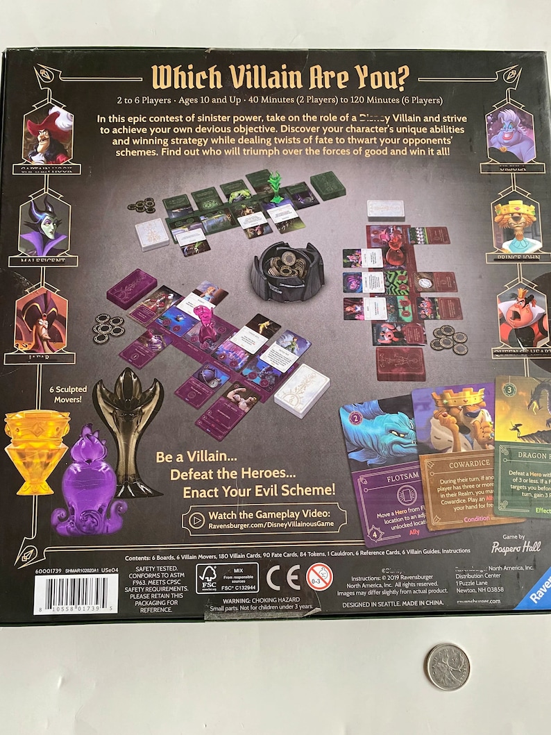 Famous Cartoon Villains Board Game, Villainous Board Game the Worst ...