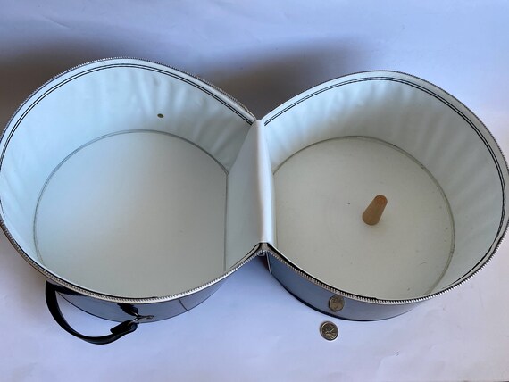 Vintage Hard Hat Box, Black Vinyl Hat Box Luggage, Vi… - Gem