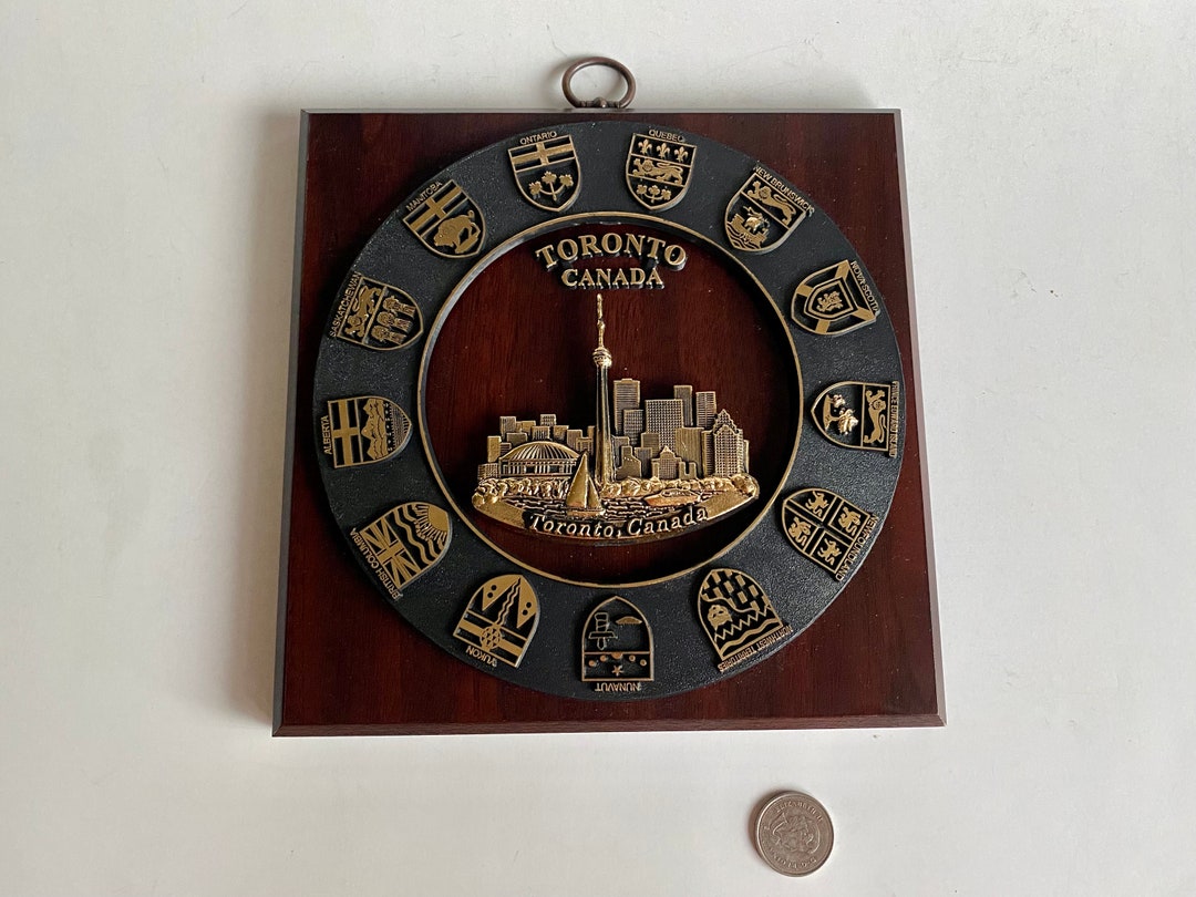 Vintage Canadian Provinces Coat of Arms Plaque, Toronto Canada Wall ...