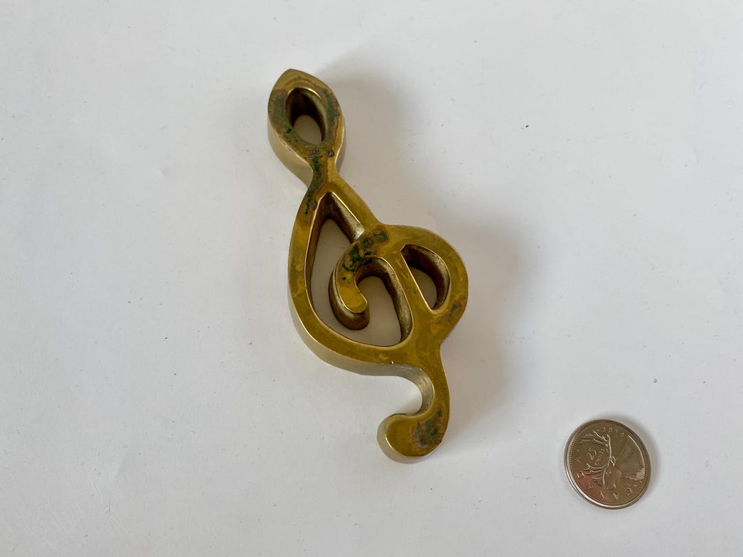 Vintage Treble Clef Paperweight, Collectible Paperweight, Musical Theme ...