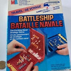 Vintage Mini Battleship Game, Travel Size Battleship Game, Exciting ...