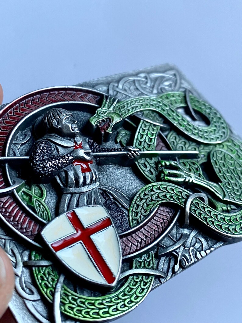 Vintage Medieval Style Belt Buckle, Medieval Knight Buckle, St George ...