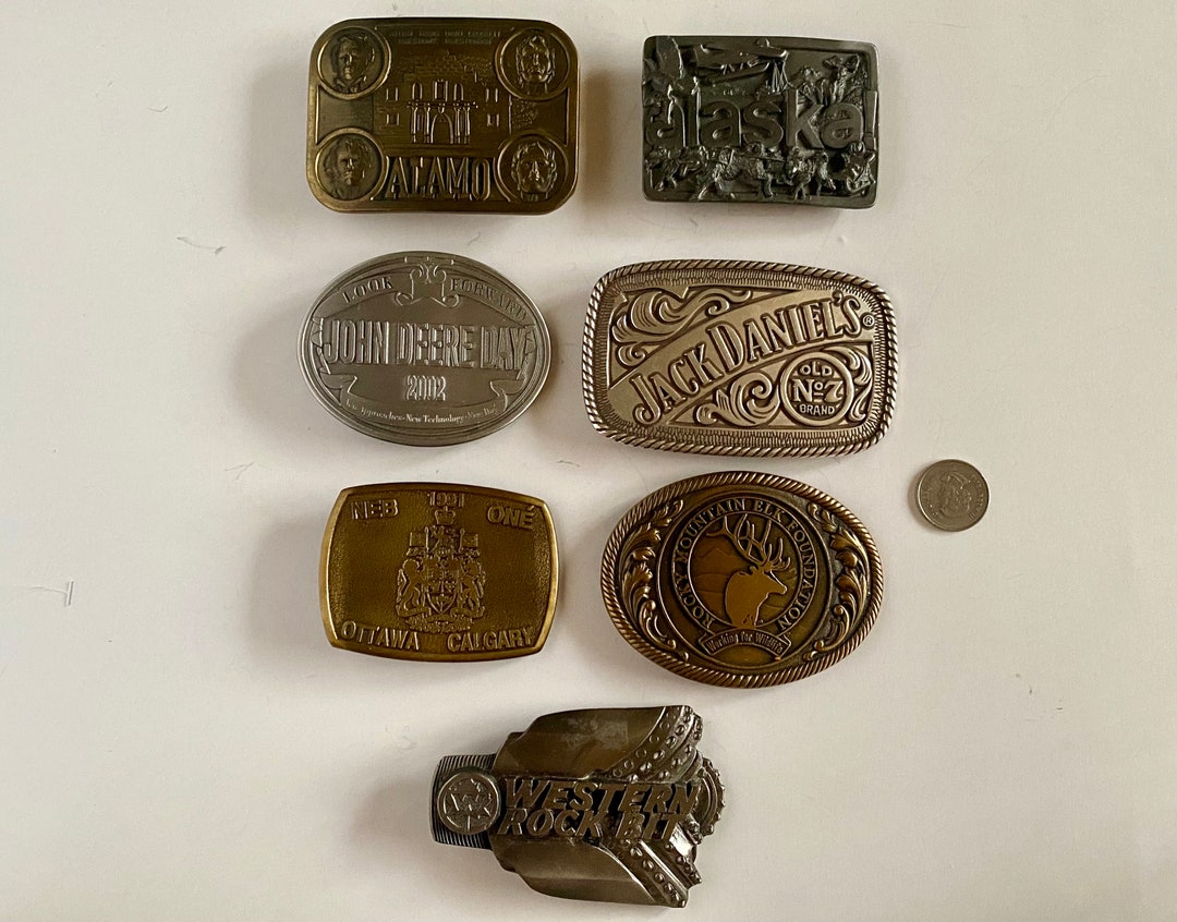 Vintage Collectible Belt Buckles, Alamo Belt Buckle, Alaska Buckle ...