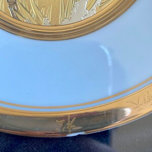 Vintage Japanese Chokin Plate Display, Chokin Art Gilded Porcelain ...