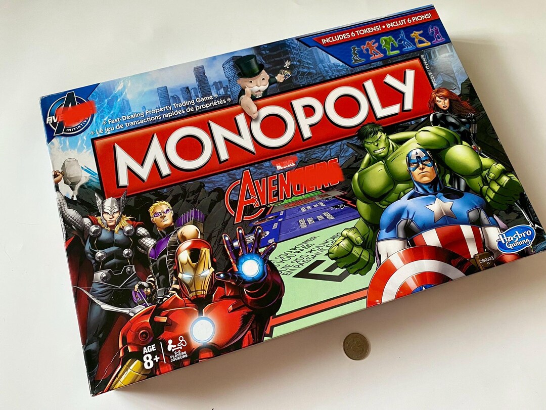 Superheroes Monopoly Property Trading Board Game, Comic Book ...
