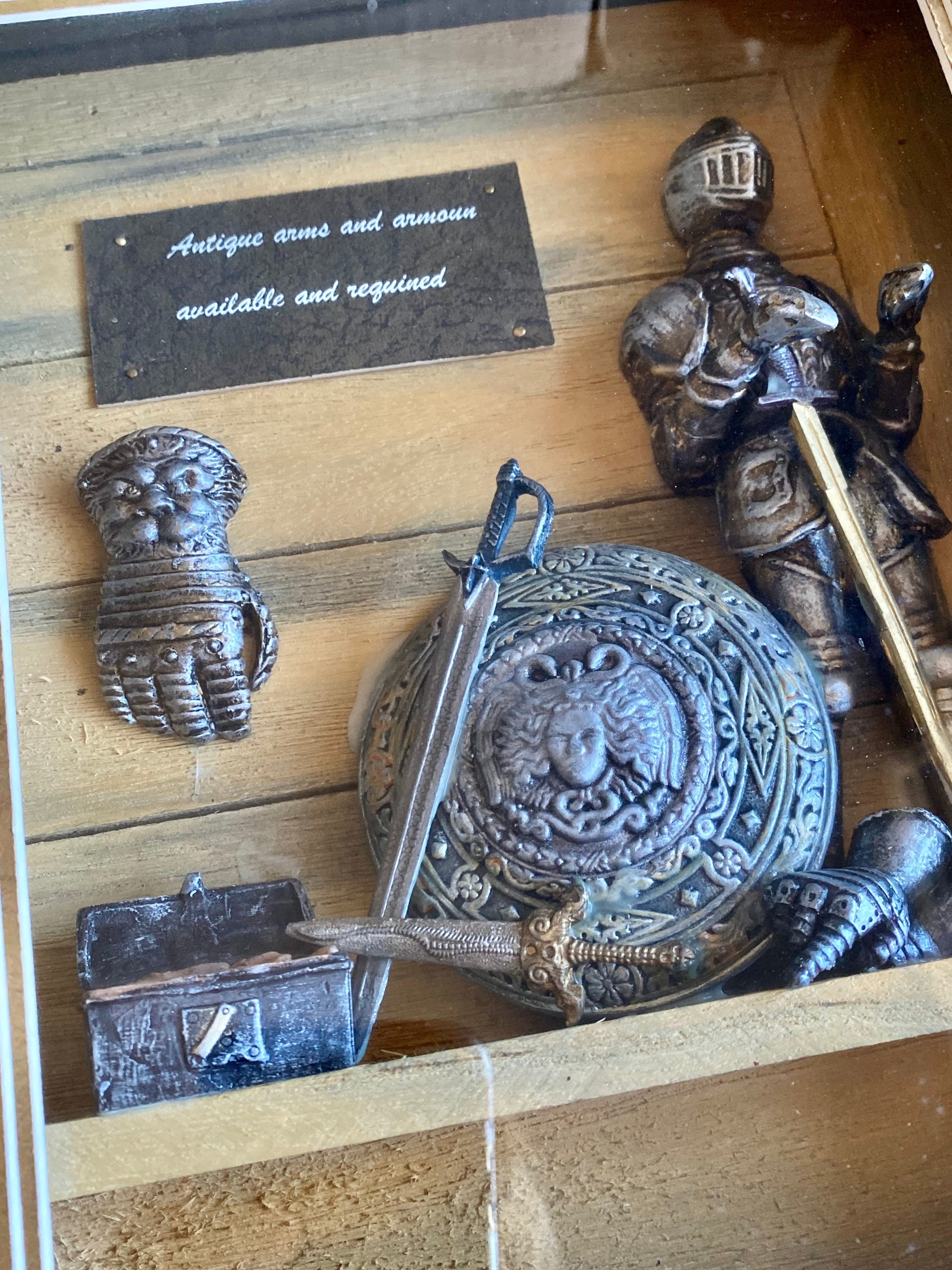 Vintage Knight Armour Shadowbox Display Medieval Knight - Etsy