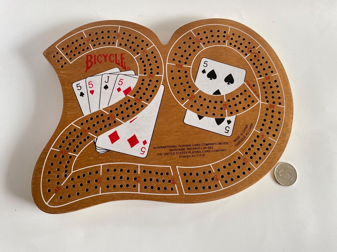Vintage International Playing Card Company 29 Shaped Wooden Cribbage ...