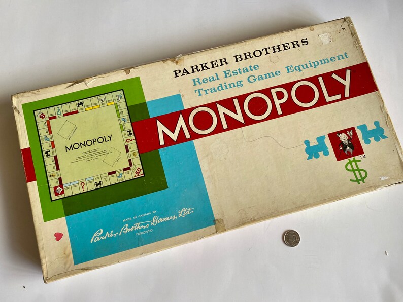 Vintage Monopoly Board Game 1960s Monopoly Collectibke - Etsy
