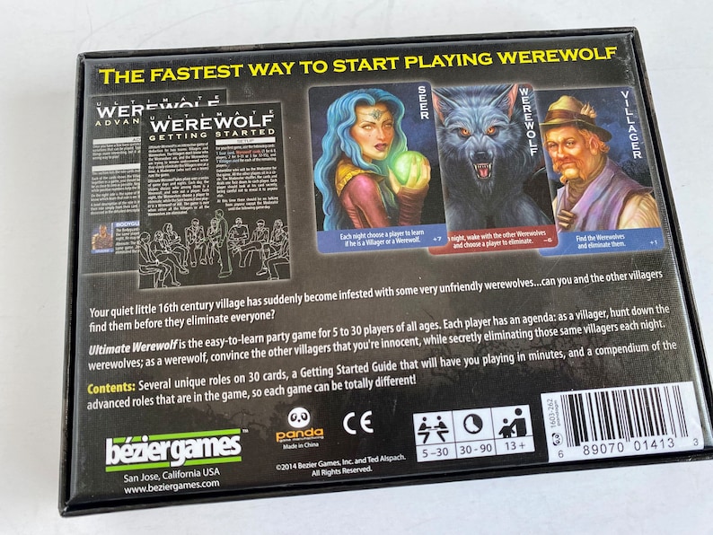 Ultimate Werewolf Card Game, Tes Alspach Card Games, Werewolf Guessing ...