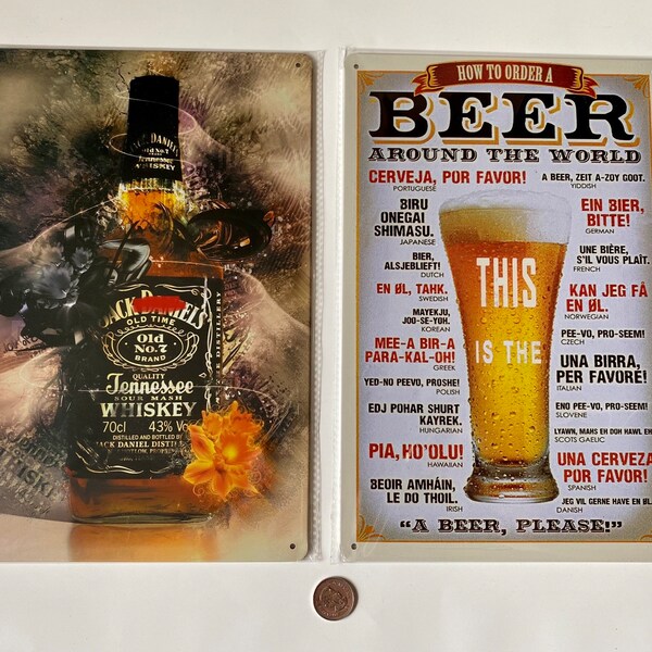 Vintage Tin Garage Signs - Etsy