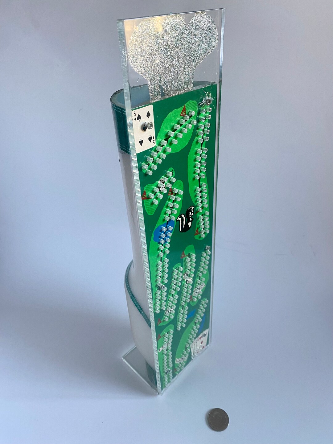 Vintage Golf Themed Cribbage Board, Golf Bag Shaped Cribbage Board Game ...