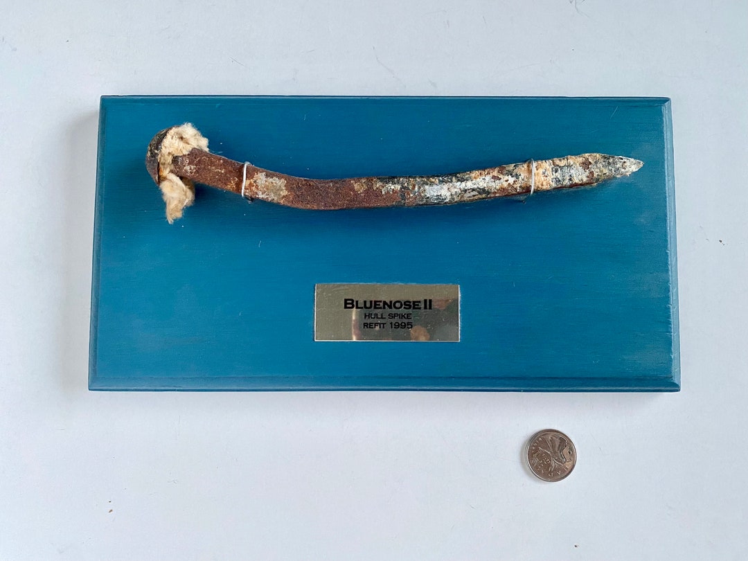 Bluenose II Ship Hull Spike Plaque, Nova Scotia Schooner Ship Spike ...