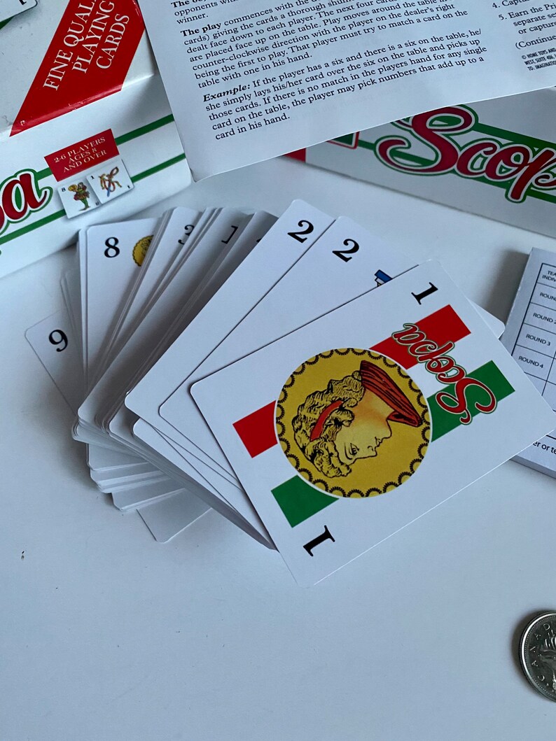 Scopa Family Game the Traditional Italian Card Game Rare - Etsy