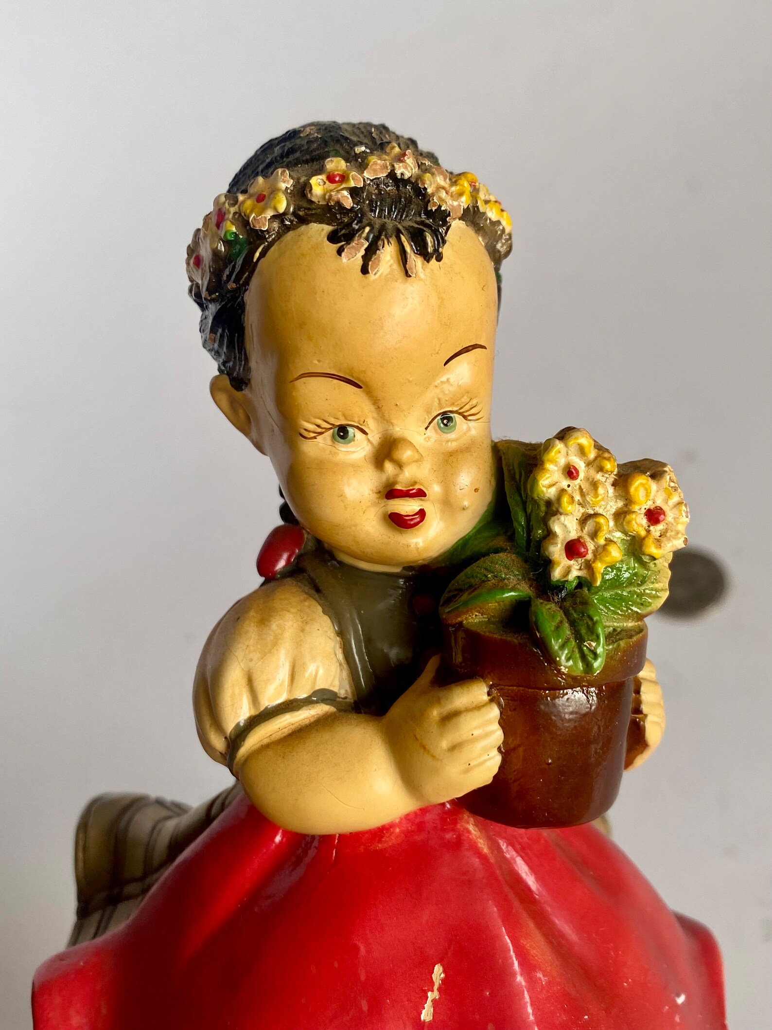 Vintage Chalkware Figurine, 1950s Chalkware Doll Sculpture, Grandmacore ...