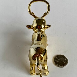 Vintage Collectible Bottle Opener, Golden Bull Bottle Opener, Cow ...