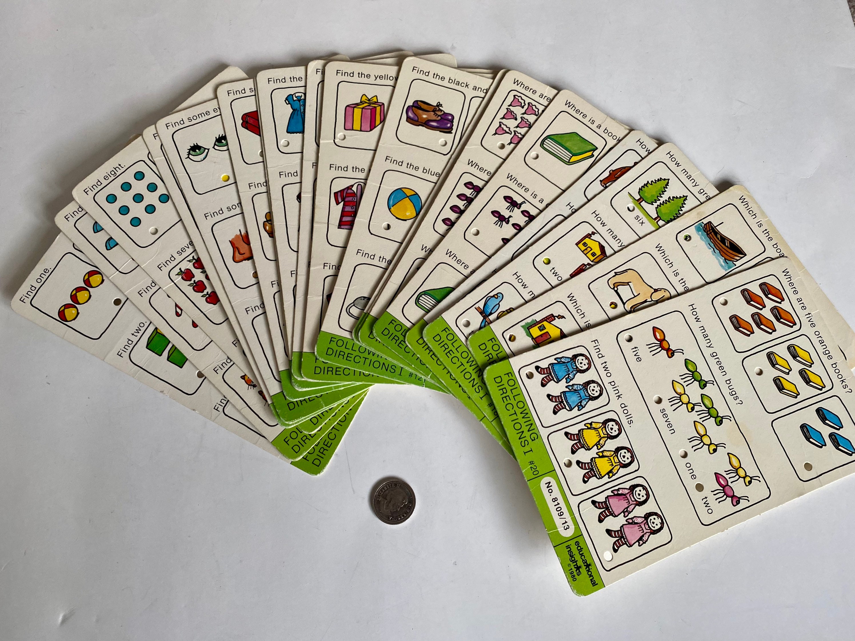 Vintage Flash Cards 1980 Learning Cards 80s Educational - Etsy