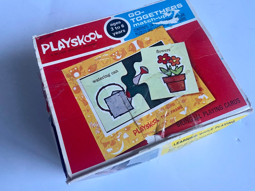 Vintage Playskool Go-togethers Match-ups, Vintage Bilingual Playing ...
