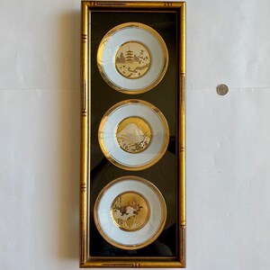 Vintage Japanese Chokin Plate Display, Chokin Art Gilded Porcelain ...