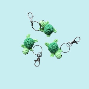 Charity Crochet Turtle Keychain, Amigurumi, Accessory, Gift ...