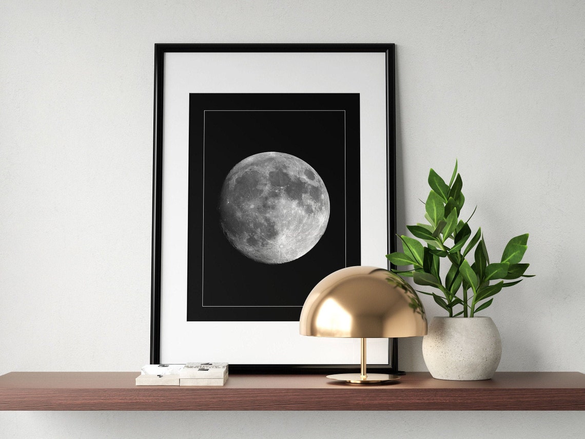 Moon Print Set, Moon Wall Art, Set of 3 Prints, Printable Posters ...