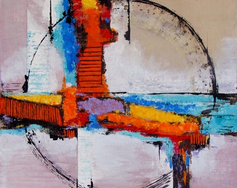 Large abstract art | Etsy